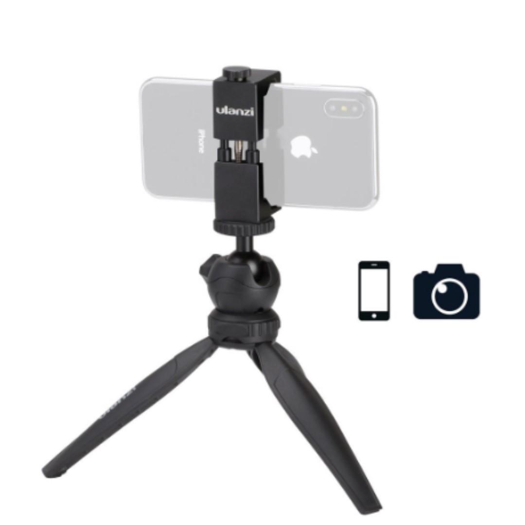 Ulanzi ST-02S Aluminum Metal Smartphone Clamp Hot Shoe Mount Smartphone ...