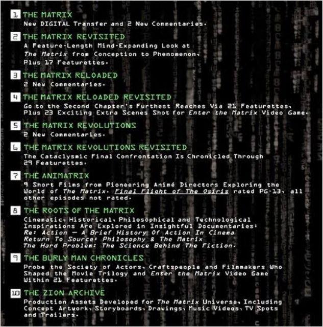 Ultimate Matrix Collection Region 1 DVD Box Set Collector's Edition ...