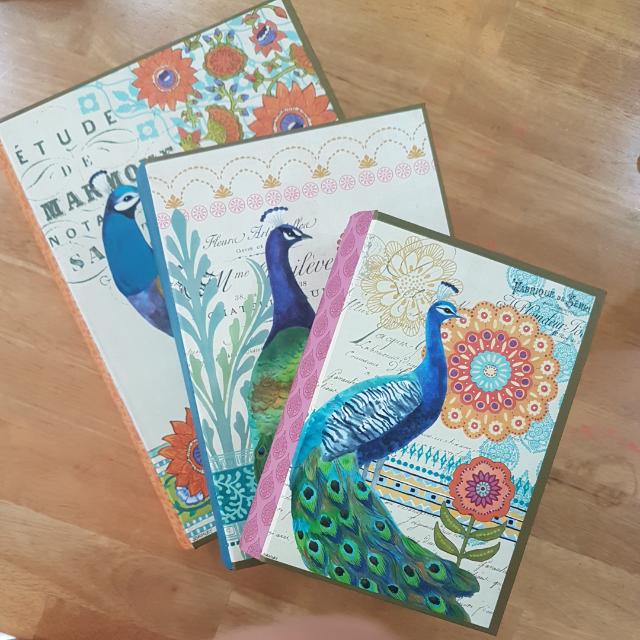 Vintage Peacock Book Boxes set of 3, Furniture & Home Living, Home ...
