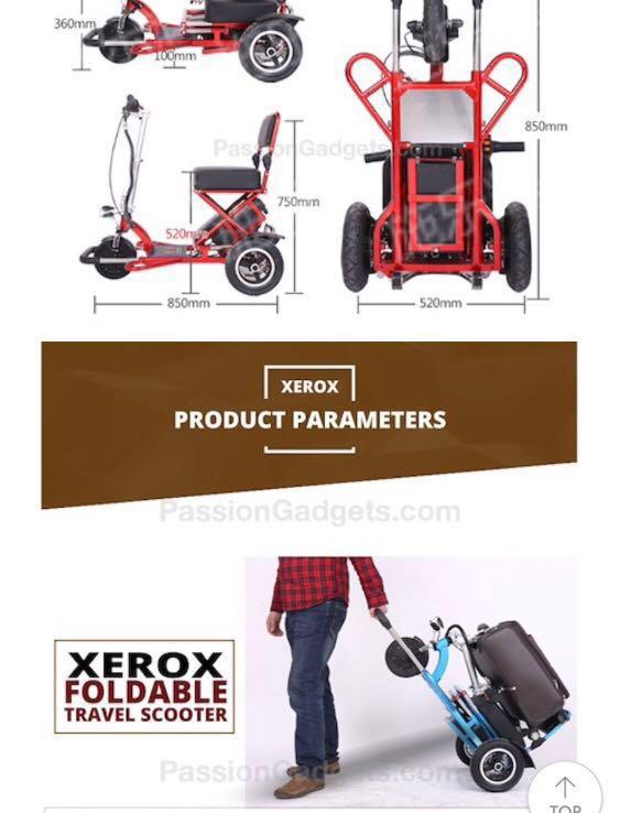 Xerox 3 wheel electric scooter gen2, Sports Equipment, PMDs, E-Scooters ...