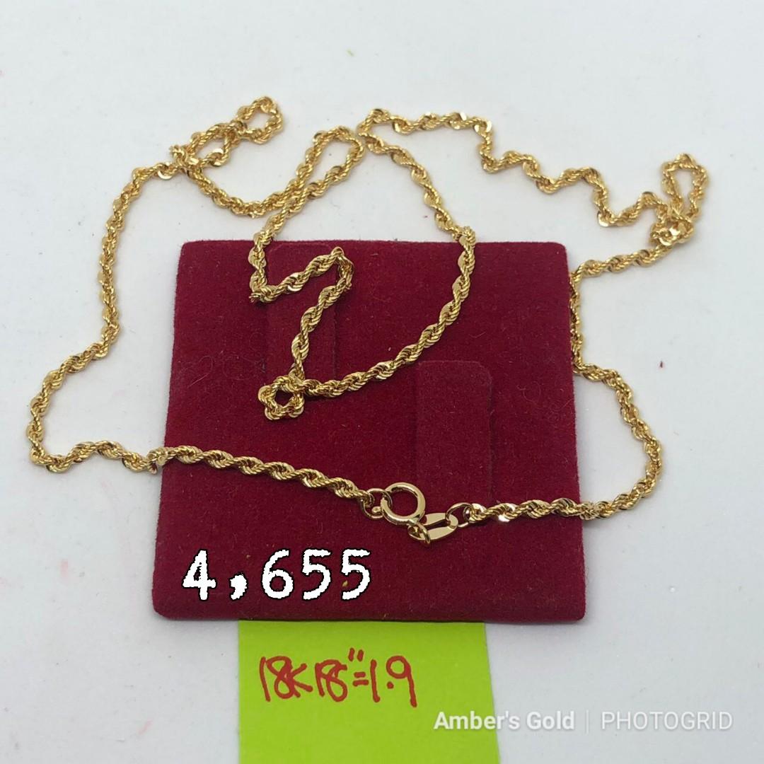 18k Saudi gold CHAIN NECKLACE in assorted designs, Women's Fashion ...