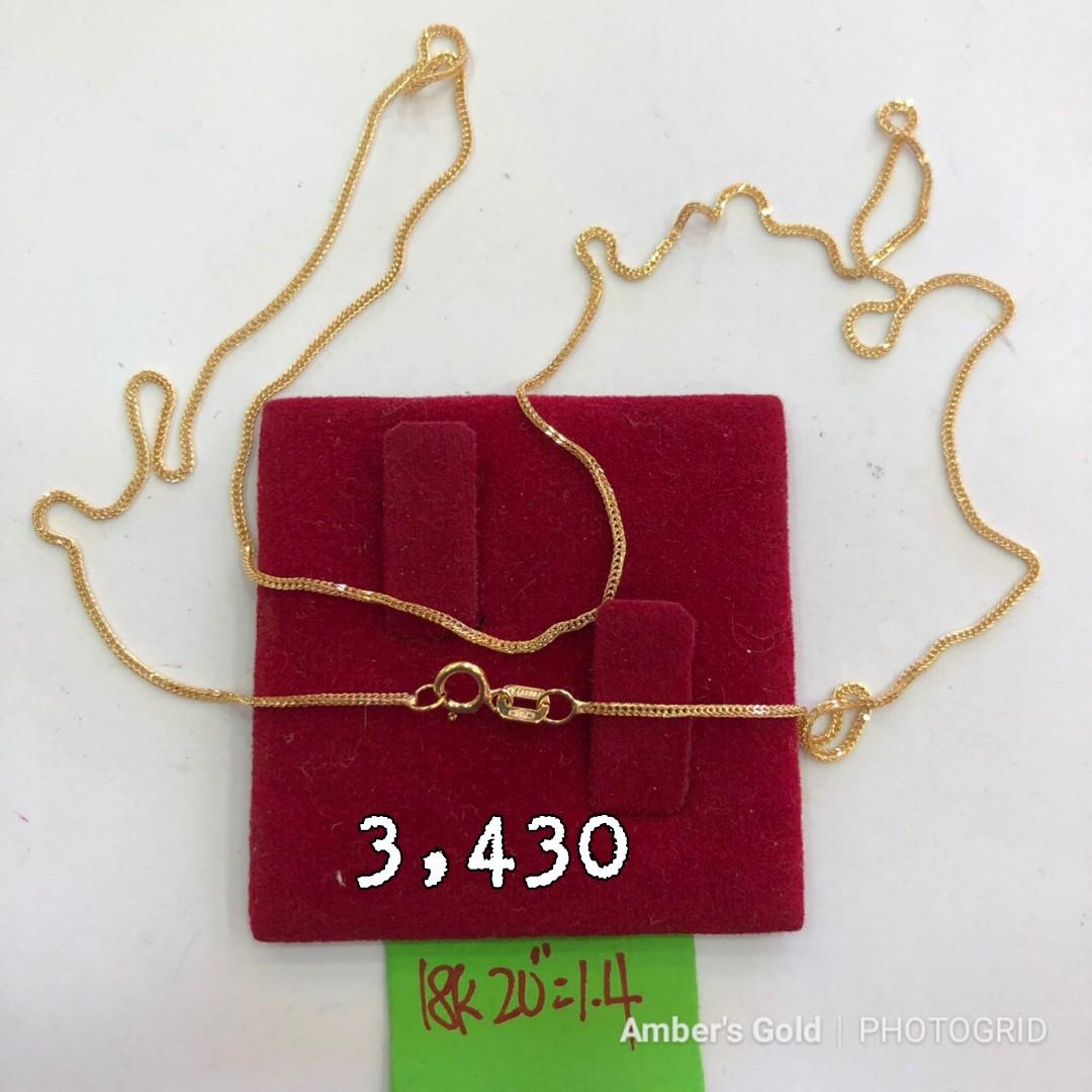 18k Saudi gold CHAIN NECKLACE in assorted designs, Women's Fashion ...