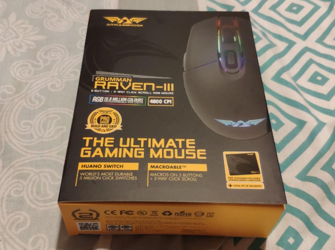 Armaggeddon Grumman Raven III Gaming Mouse, Computers & Tech, Parts ...