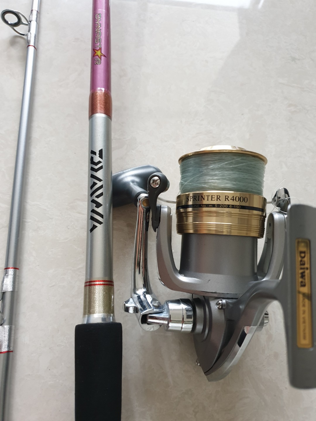 Beginner Fishing Rod w Reel. Daiwa Rod & Reel., Sports Equipment ...