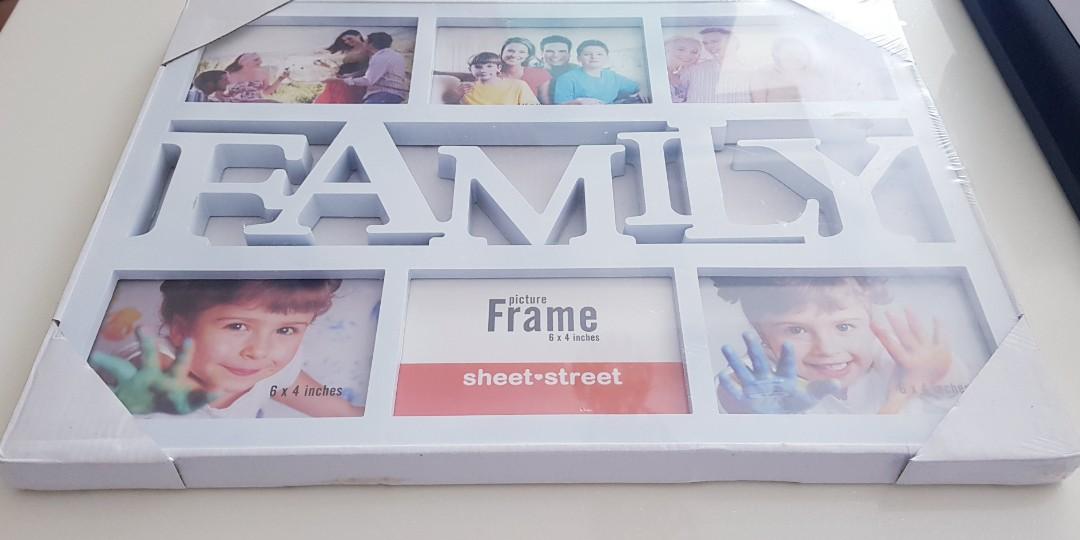 New Family Photo Frame in White - 6 photos, Hobbies & Toys, Stationery ...