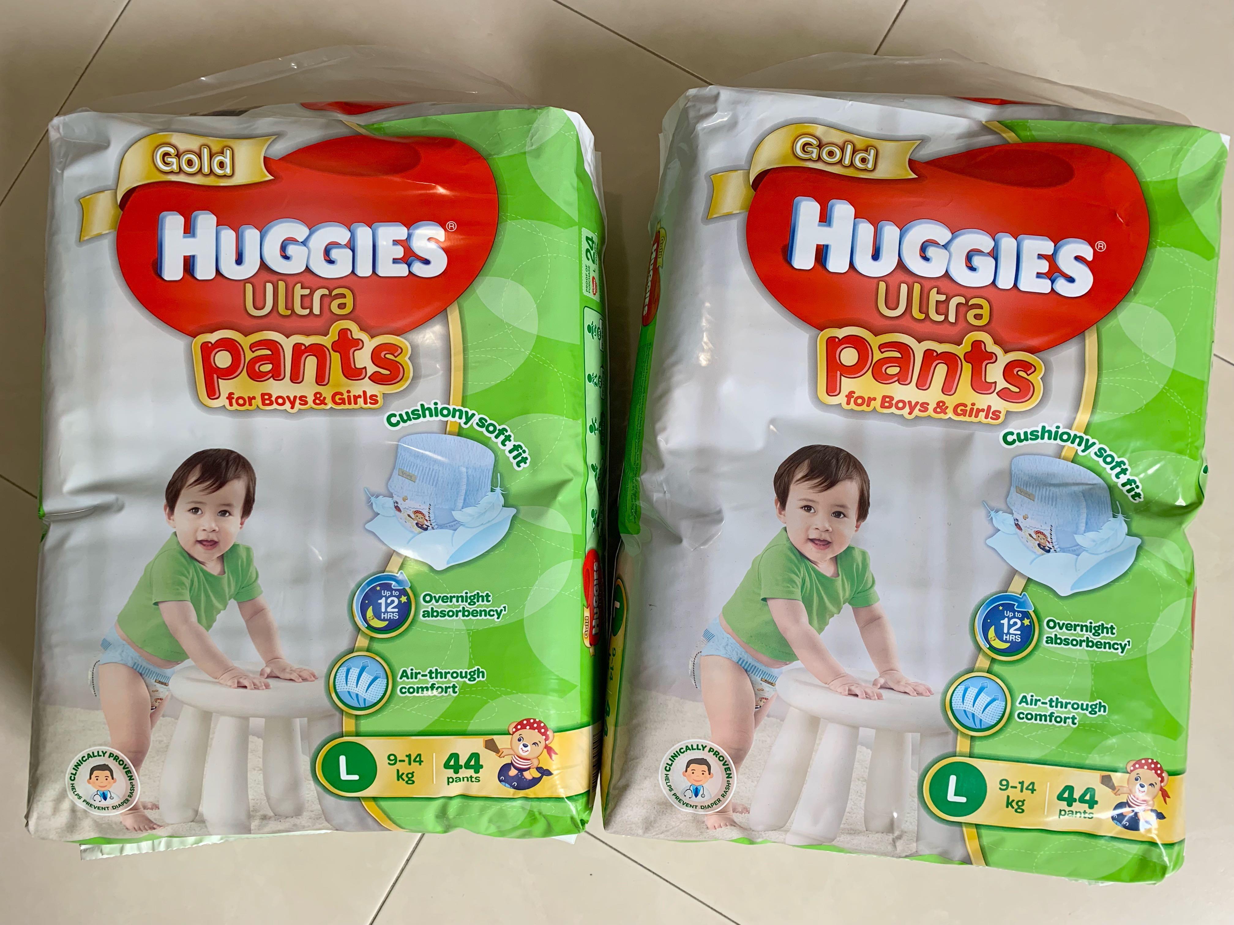 Huggies Ultra Pants Gold (For Boys & Girls) - L size, Babies & Kids ...