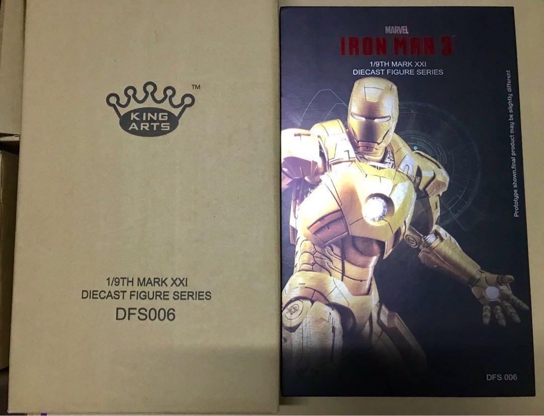King Arts DFS006 Diecast 1/9 合金 可動 鋼鐵俠 Iron Man Mark XXI MIDAS 鐵甲奇俠 ...