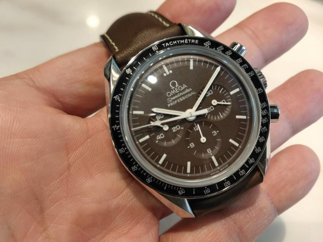 Omega speedmaster professional brown dial, Luxury, Watches on Carousell