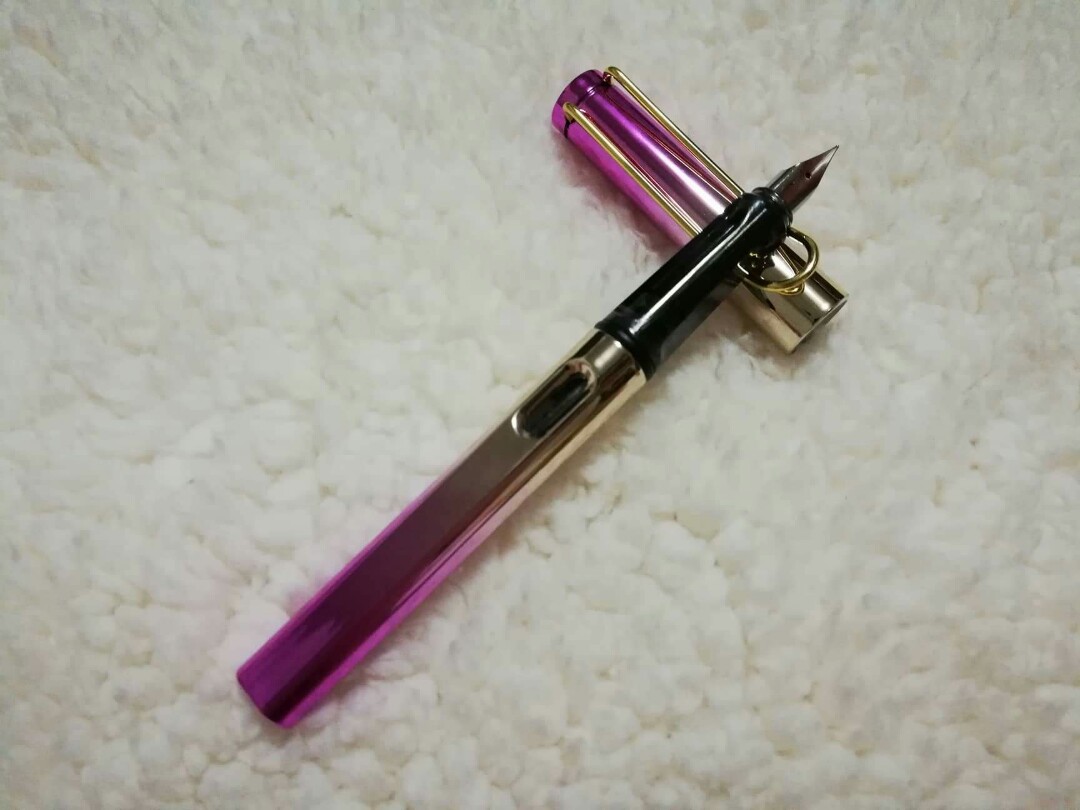 Pink Gradient Fountain Pen Extra Fine (0.38mm), Hobbies & Toys ...