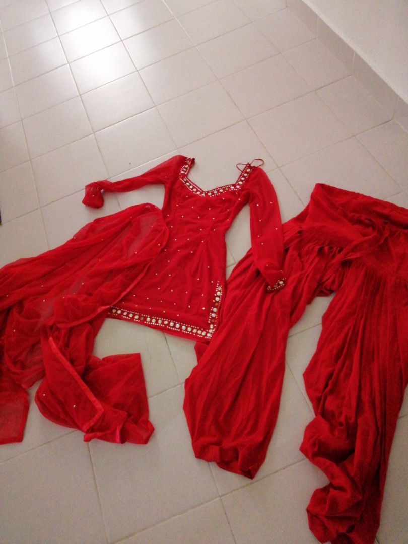 Punjabi sut, Women's Fashion, Dresses & Sets, Traditional & Ethnic wear ...