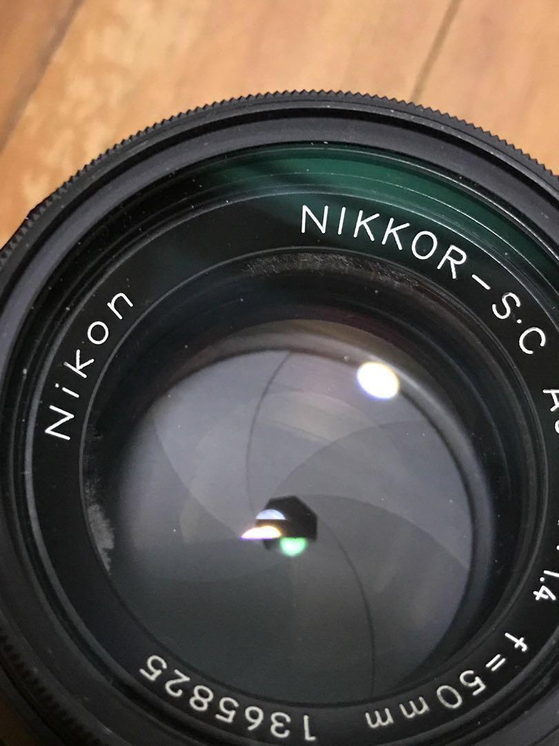 RARE Nikkor-S.C Auto 50mm F/1.4 F1.4 + Nikon NC 52mm filter All MADE IN ...