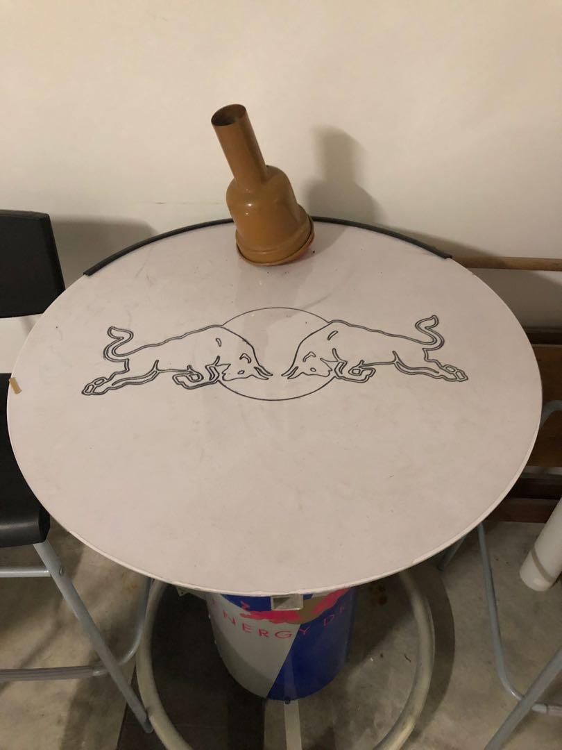 Red bull table and high chair, Furniture & Home Living, Furniture ...