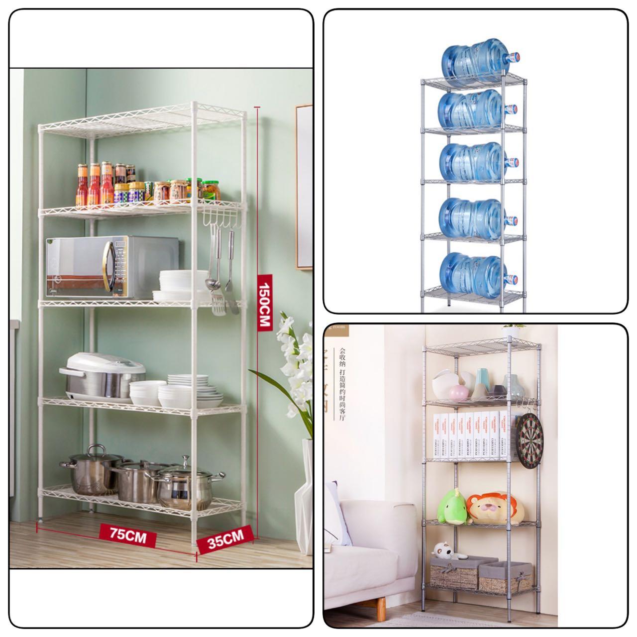 SILVER SGD100 Takes 250Kg large 75cm metal rack, Furniture & Home ...