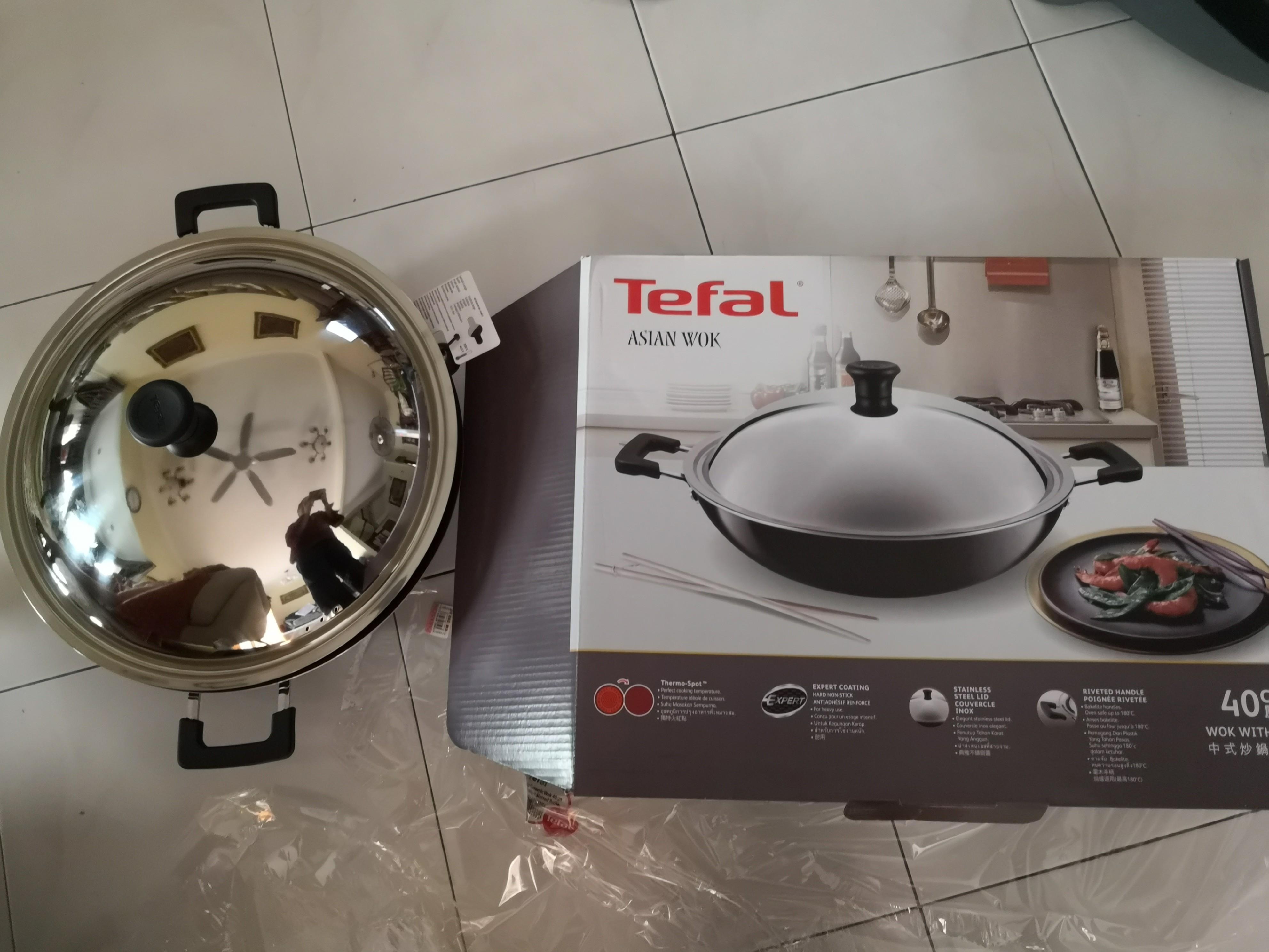 Tefal wok, Furniture & Home Living, Kitchenware & Tableware, Cookware & Accessories on Carousell