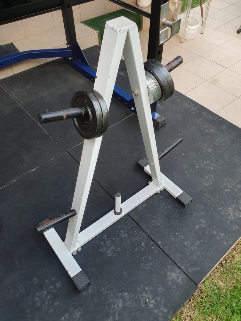 Weights Tree (A frame), Sports Equipment, Exercise & Fitness, Weights ...