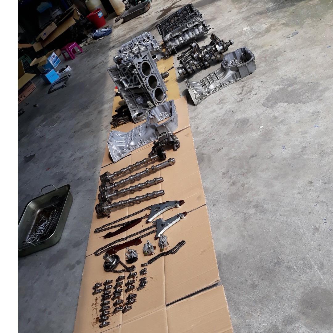 2012年W221賓士S350引擎本體零件.活塞.連桿.曲軸.汽缸蓋........, 汽機車零配件在旋轉拍賣