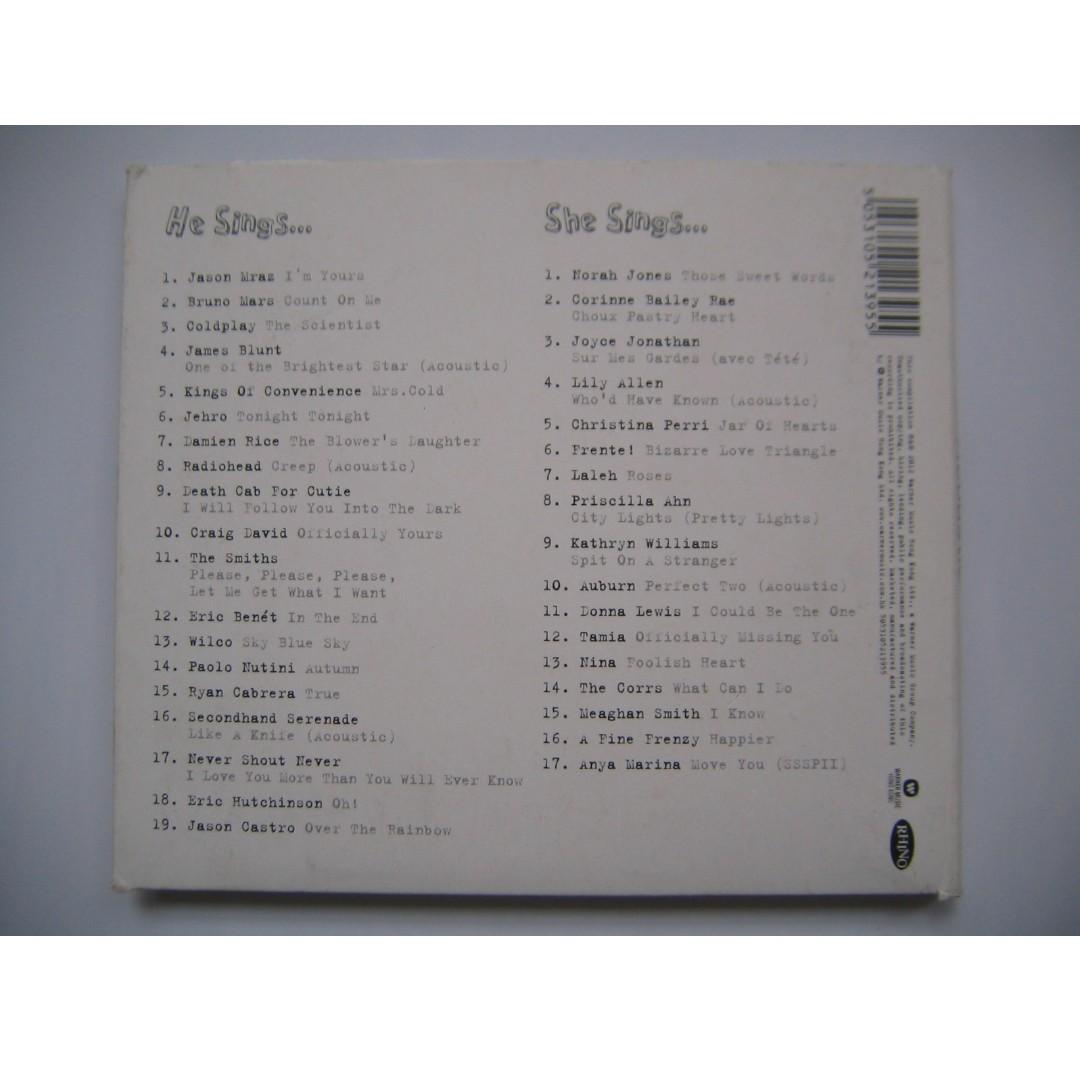 Acoustic CD (2碟) (附歌詞書) (Jason Mraz, Bruno Mars, Coldplay, James Blunt ...