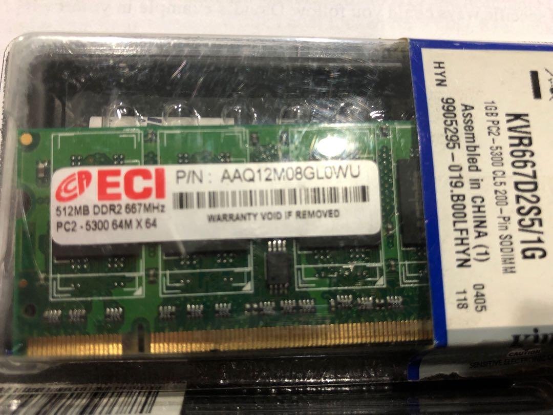 DDR2-667MHz laptop RAM, Computers & Tech, Parts & Accessories ...