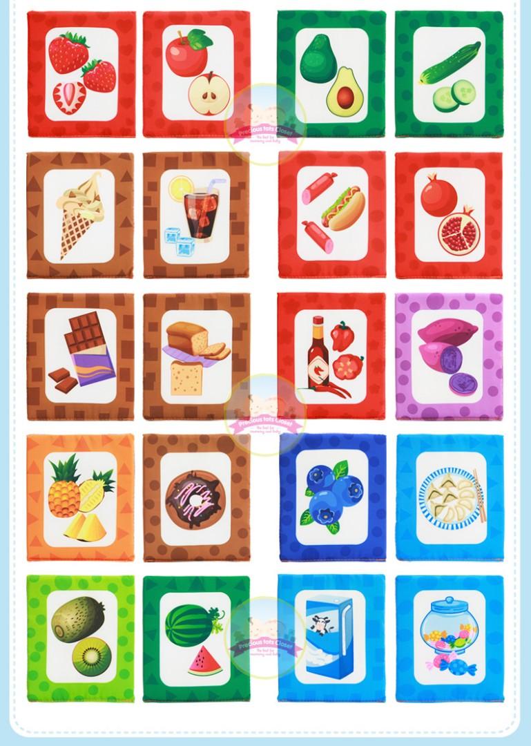 Food and Colour Cloth Flash cards, Hobbies & Toys, Books & Magazines ...