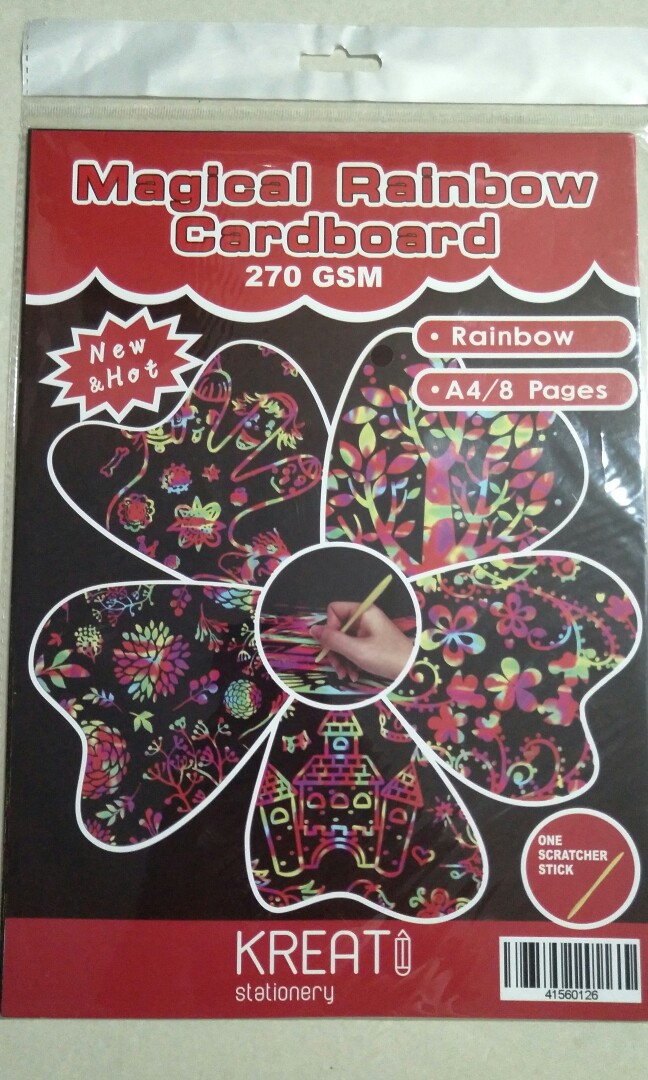 Magical rainbow cardboard a4 size 8pcs pages, Hobbies & Toys, Toys ...
