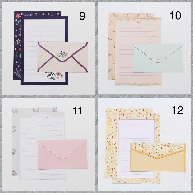 Pretty & cute letter/envelope/paper set, Hobbies & Toys, Stationery ...
