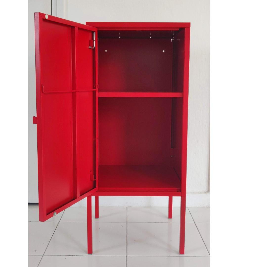 Red metal cabinet, Furniture & Home Living, Furniture, Shelves ...