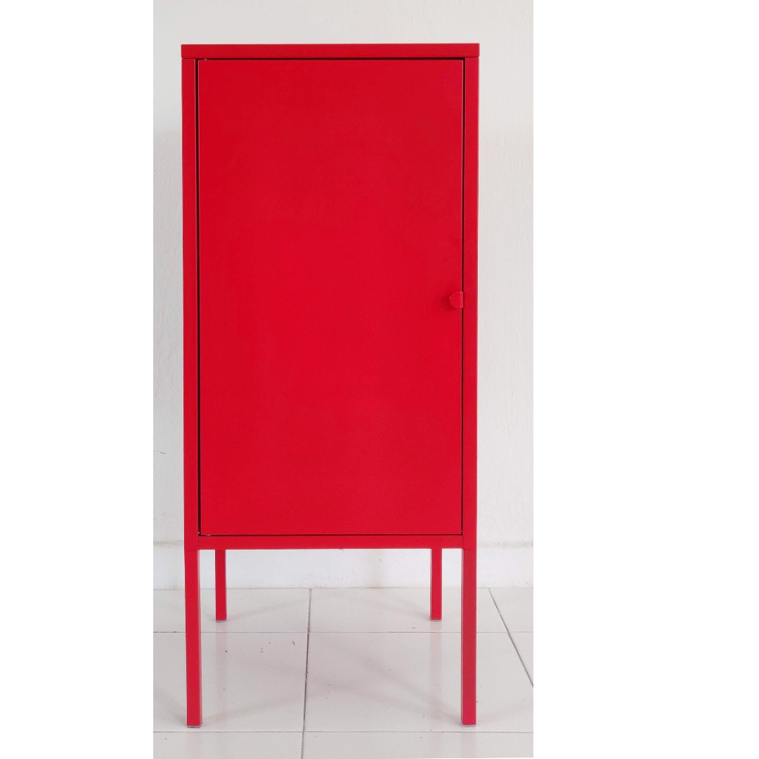 Red metal cabinet, Furniture & Home Living, Furniture, Shelves ...