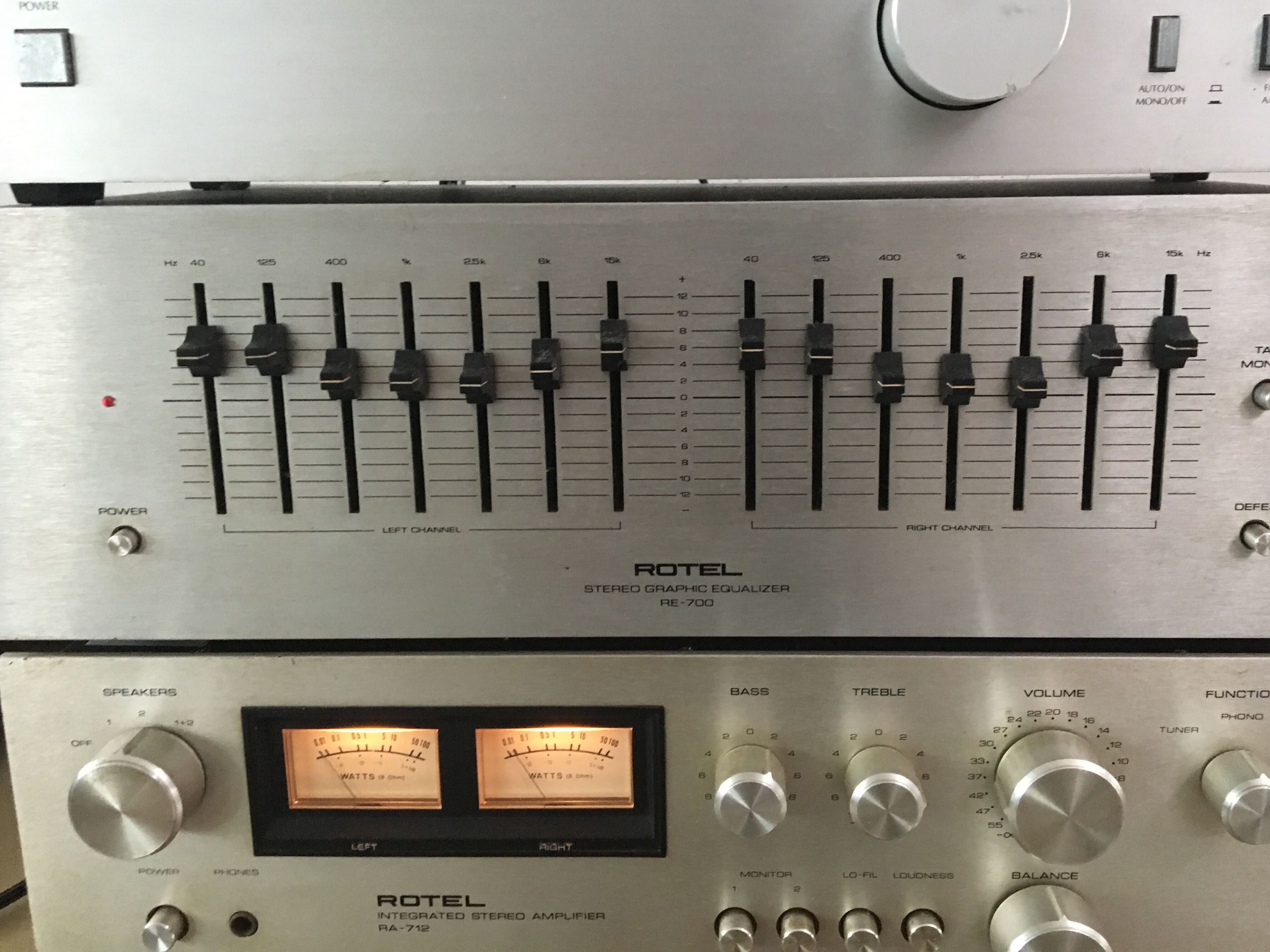Rotel Graphic equalizer circa 1975, Electronics, Audio on Carousell