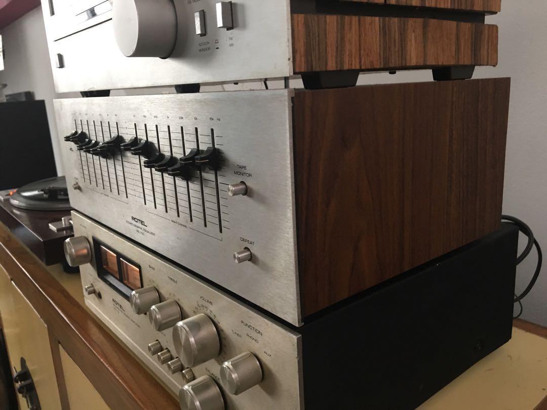Rotel Graphic equalizer circa 1975, Electronics, Audio on Carousell