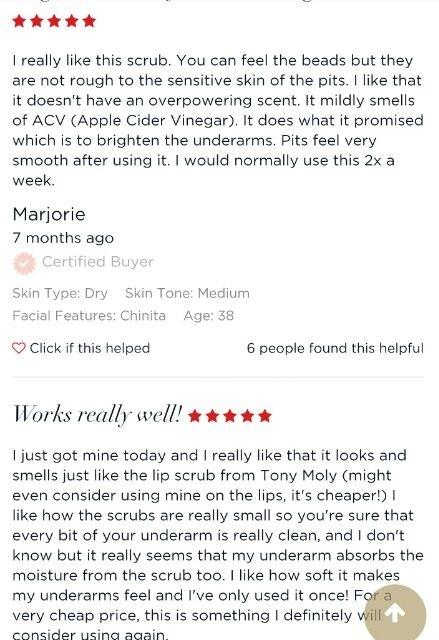 SKIN GENIE Pit Perfect Underarm Whitening Scrub, Beauty & Personal Care ...