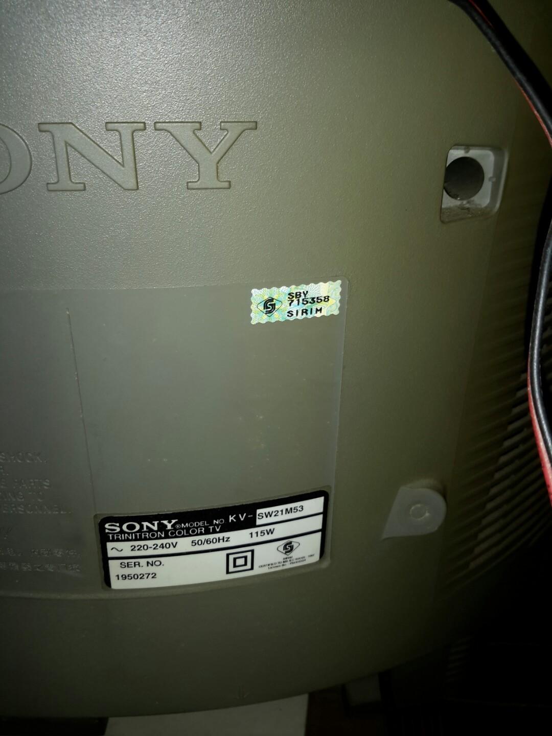 Sony Wega CRT Flat screen 21 inch, TV & Home Appliances, TV ...