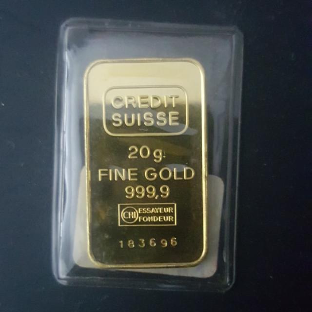 Credit Suisse 20g 999.9 Gold bar, Women's Fashion, Jewelry & Organisers ...