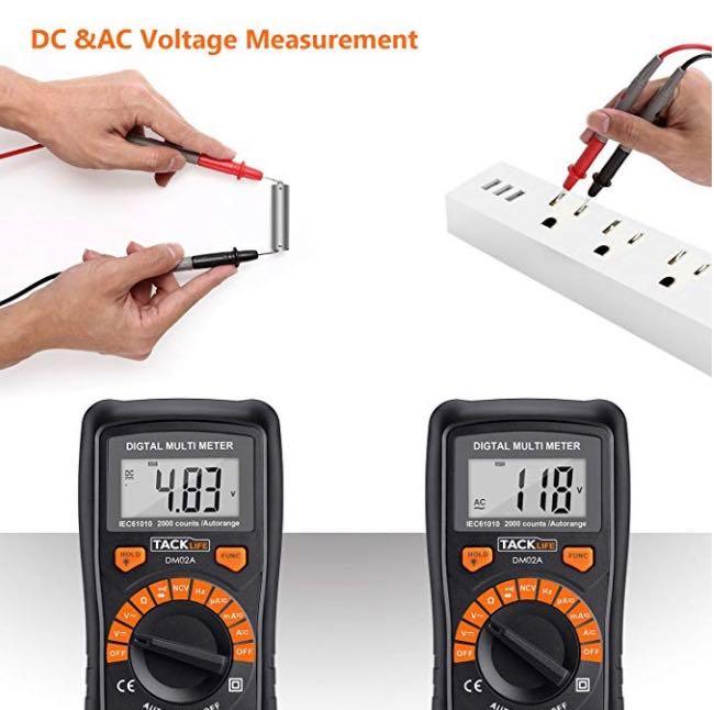 (E1566) Tacklife DM02A Advanced Digital Multimeter, Auto-ranging ...