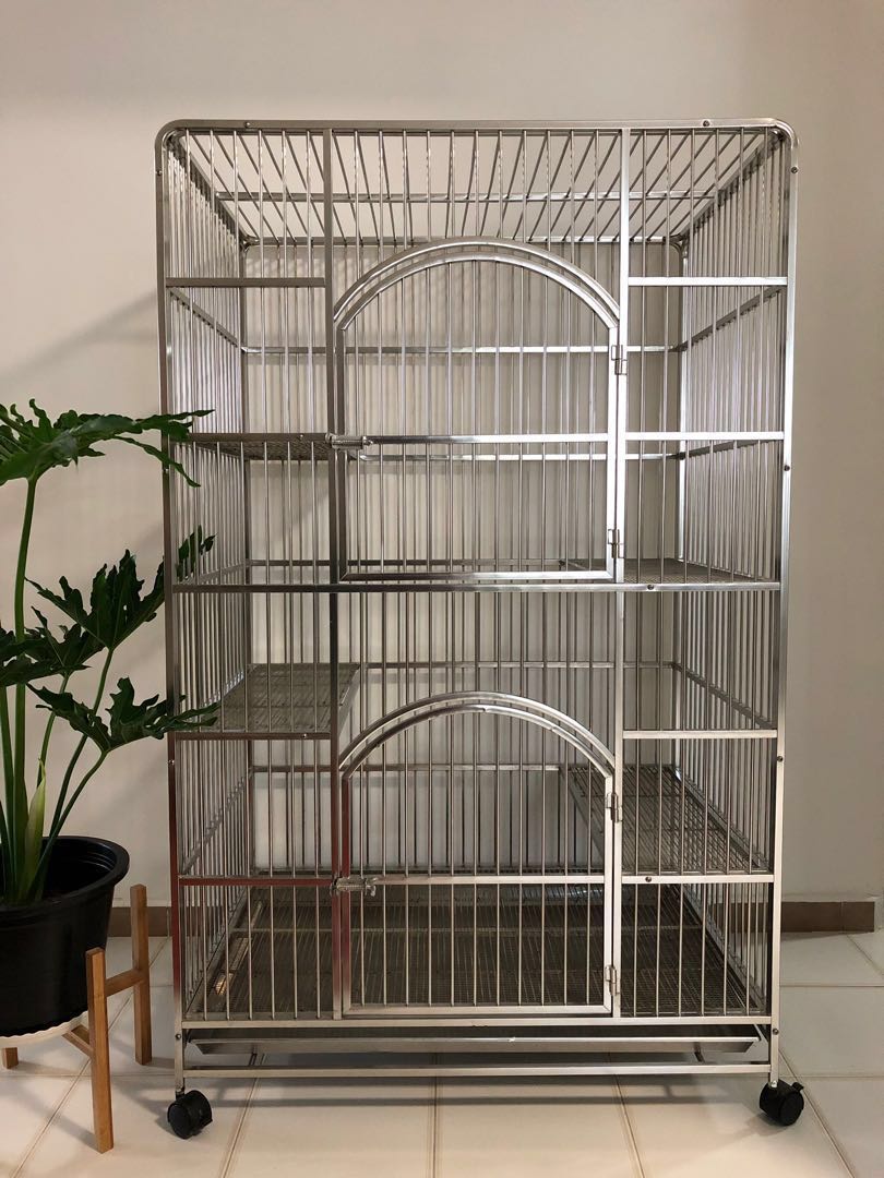 Full Stainless steel 4 tier cage - Includes delivery, Pet Supplies ...