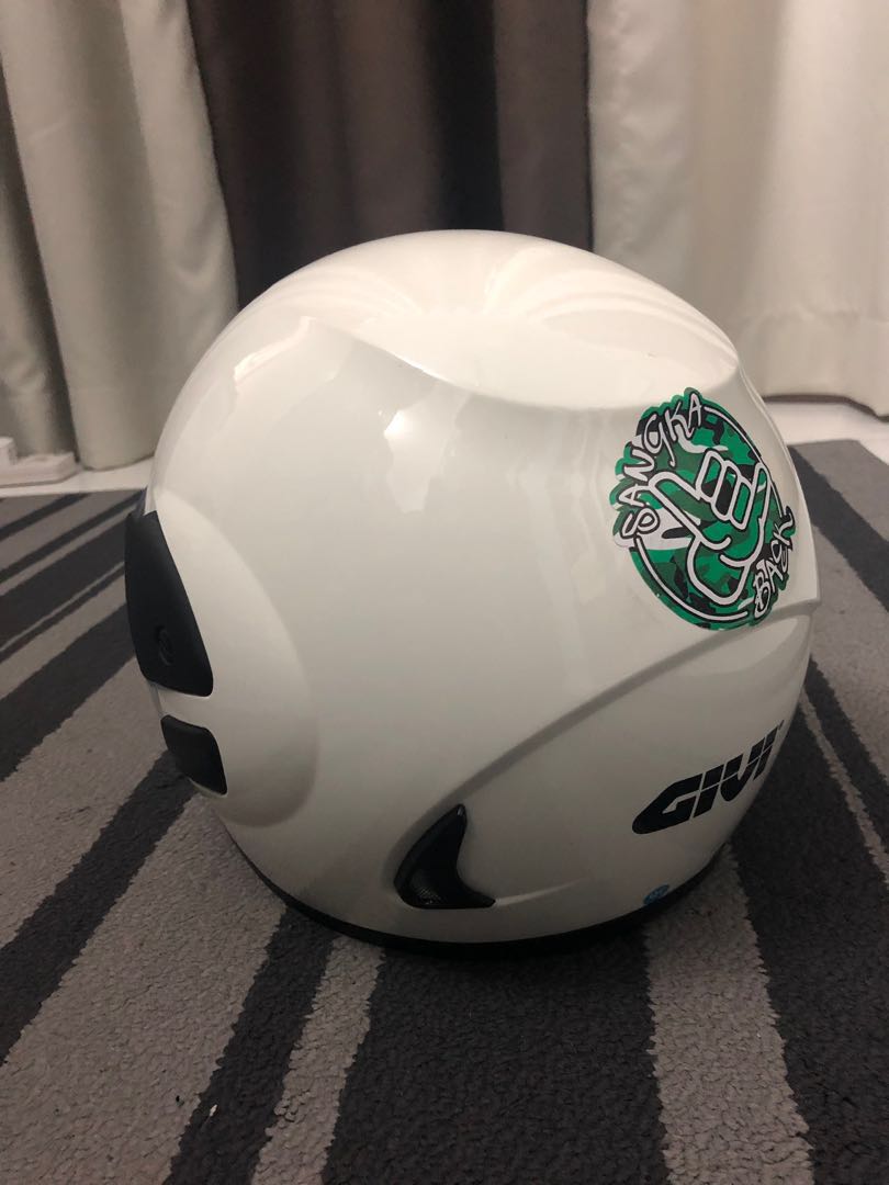 Givi Helmet with Sangka Baik Sticker, Motorcycles, Motorcycle Apparel ...