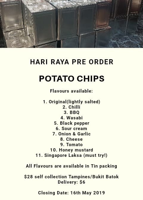 Hari Raya Potato Chips, Bulletin Board, Preorders on Carousell