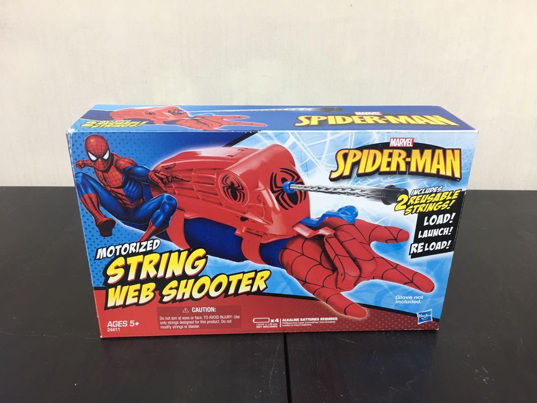 Hasbro Marvel Spider-Man String Web Shooter, 興趣及遊戲, 玩具 & 遊戲類 - Carousell