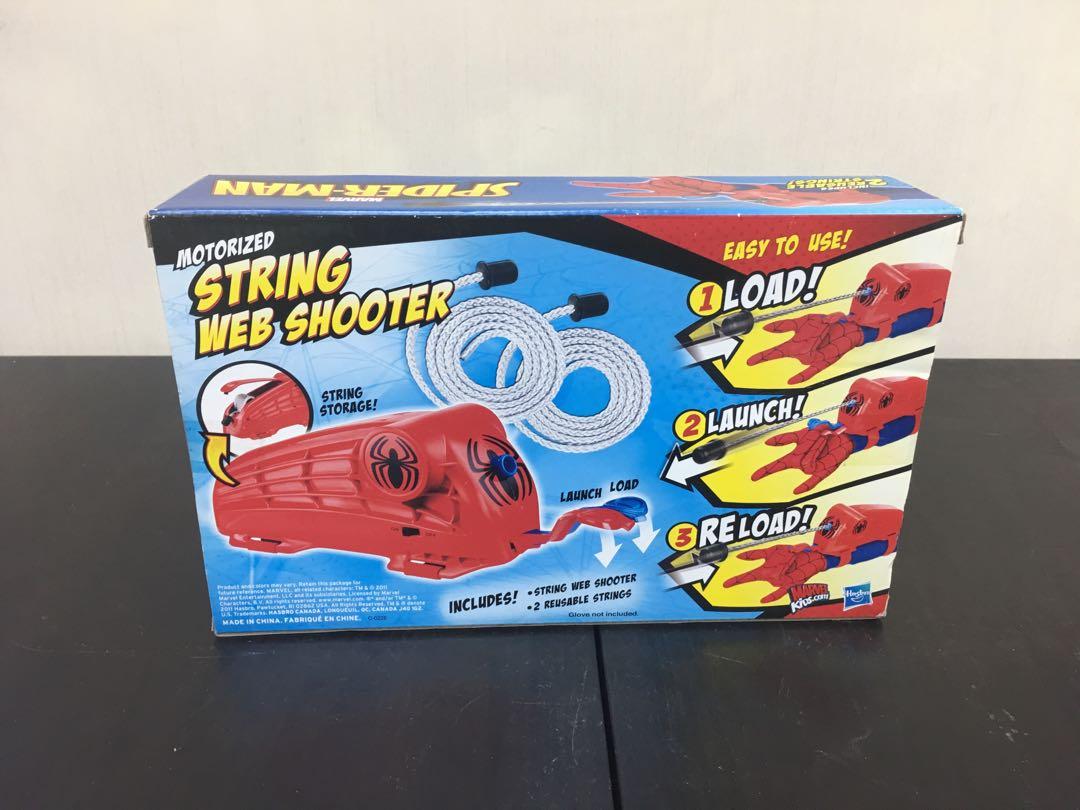 Hasbro Marvel Spider-Man String Web Shooter, 興趣及遊戲, 玩具 & 遊戲類 - Carousell