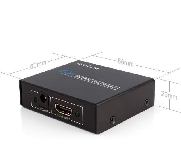 HDMI Switch iSolem 2 Way HD Splitter Box 1x2 Port (1 Input x 2 Output ...