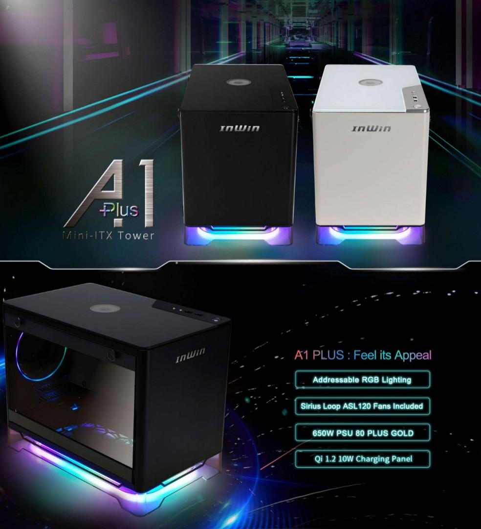 INWIN A1PLUS ITX MINI-ITX ARGB PC CHASSIS WITH INWIN 650W GOLD PSU ...