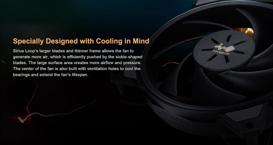 INWIN SIRIUS LOOP ARGB 120mm FAN TRIPLE PACK 12CM COOLING FAN FULLY ...