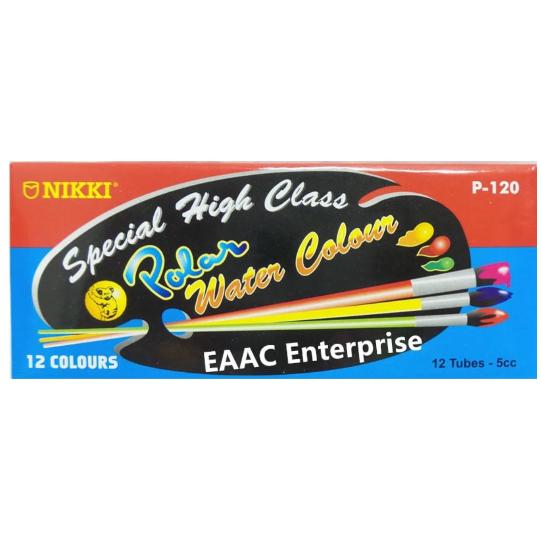Nikki Polar Water Colour 12 colours 5cc, Hobbies & Toys, Stationery ...