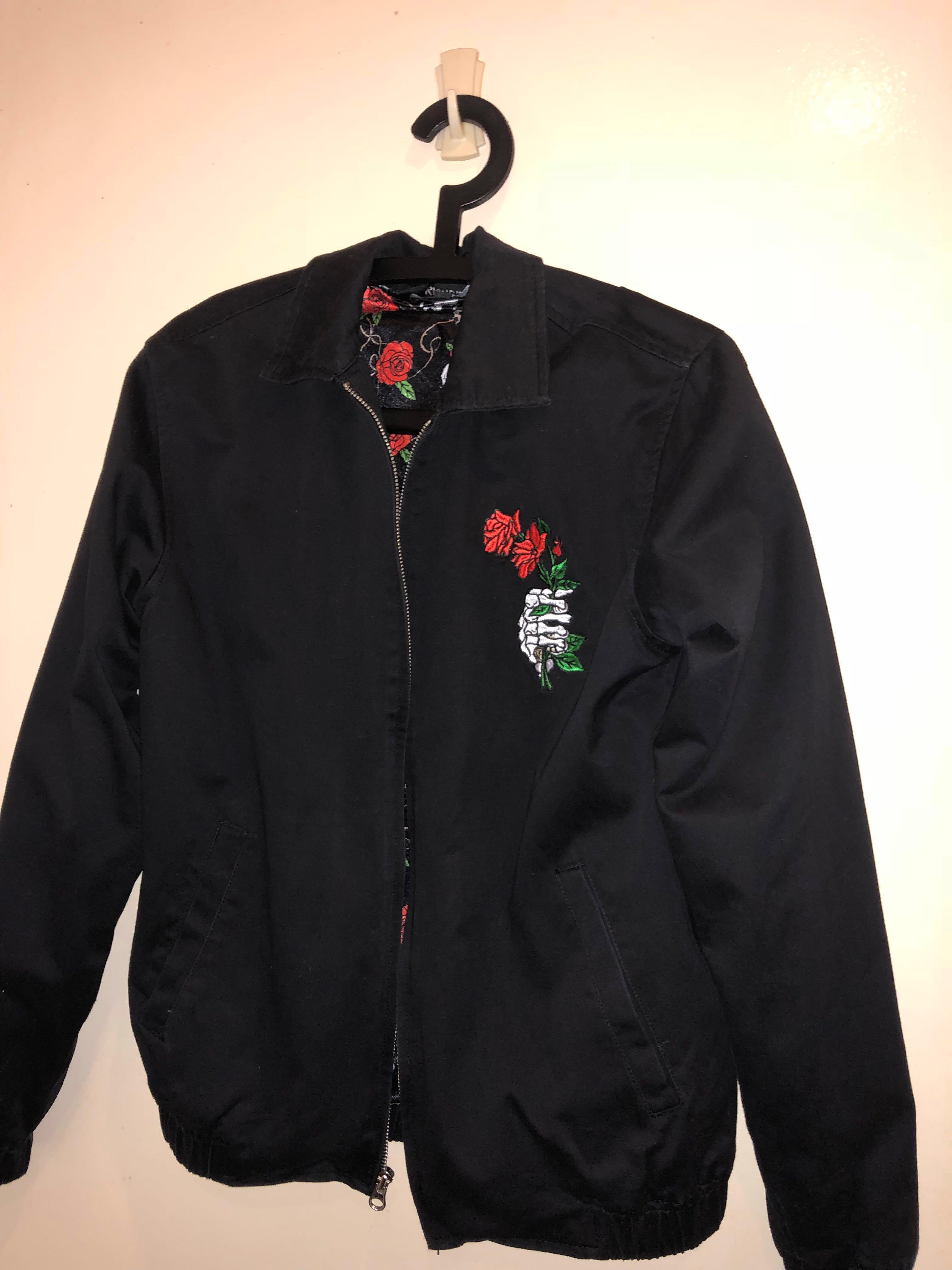 RIPNDIP Dead Rose Coach Jacket, Men's Fashion, Coats, Jackets and Outerwear on Carousell