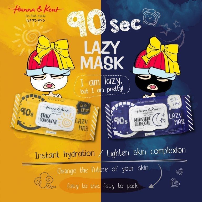 Silky Sunshine 90s Lazy Mask (Morning), Midnight Charcoal 90s Lazy Mask ...