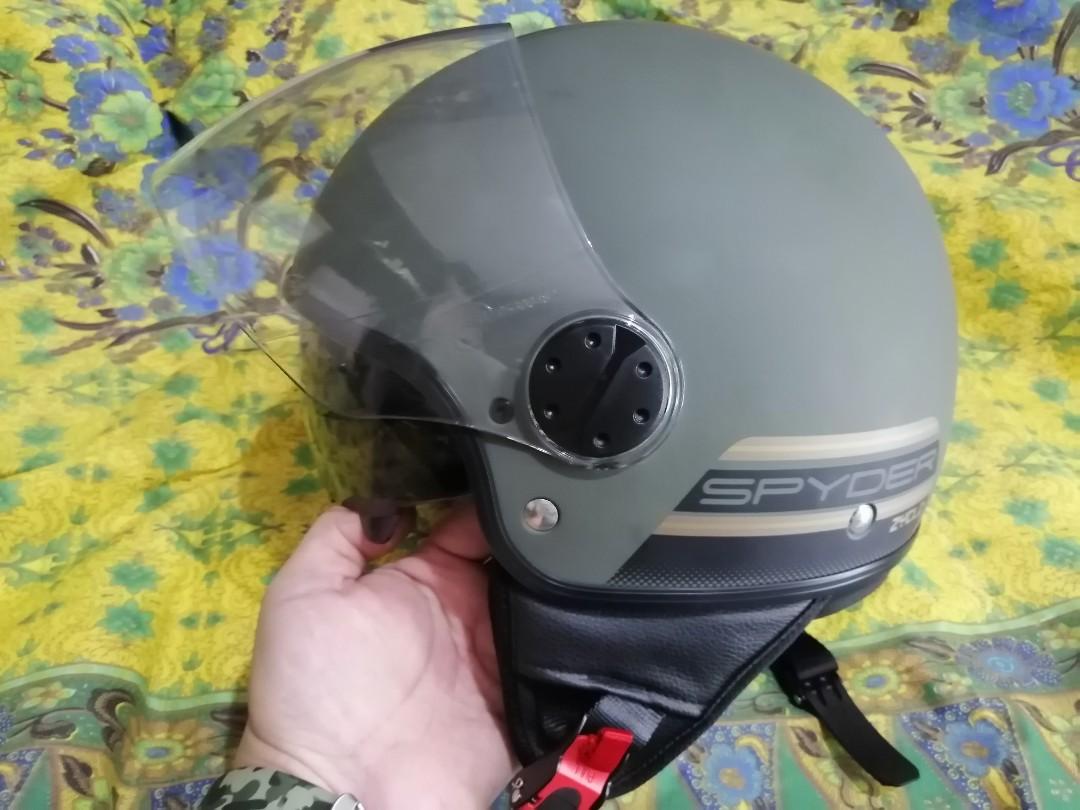 Spyder Zyclo Dual Visor Helmet XL Authentic, Motorbikes on Carousell