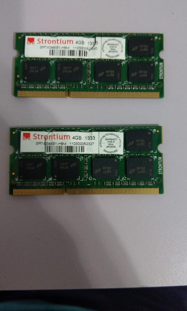 Strontium 4gb RAM x 2 units, Electronics, Computer Parts & Accessories ...