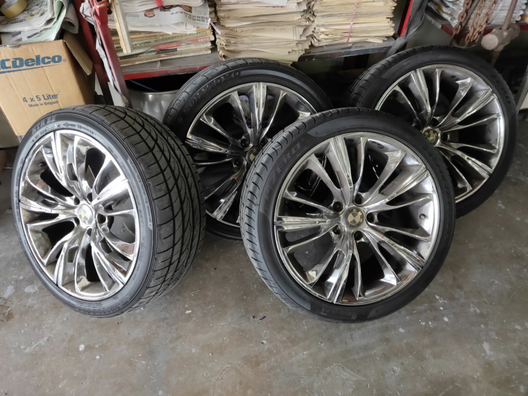 19inches BMW M4 replica rims with tryes, Car Accessories, Tyres & Rims ...