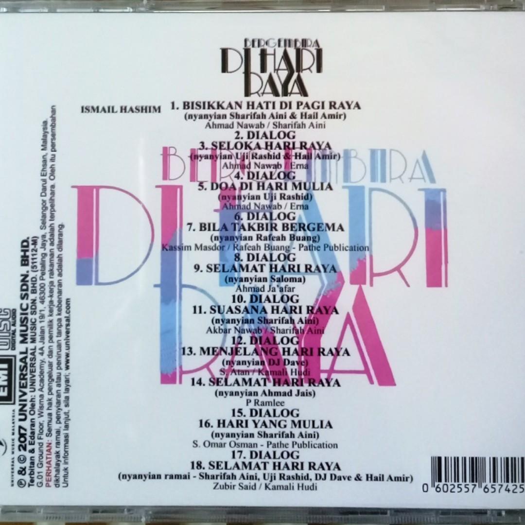Hari Raya Album - Bergembira Di Hari Raya CD Uji Rashid Hail Amir DJ ...