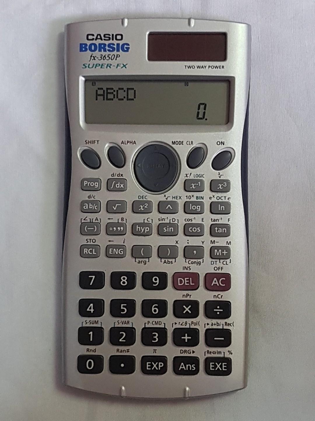 Casio BORSIG fx-3650P SUPER-FX Programmable Scientific Calculator ...