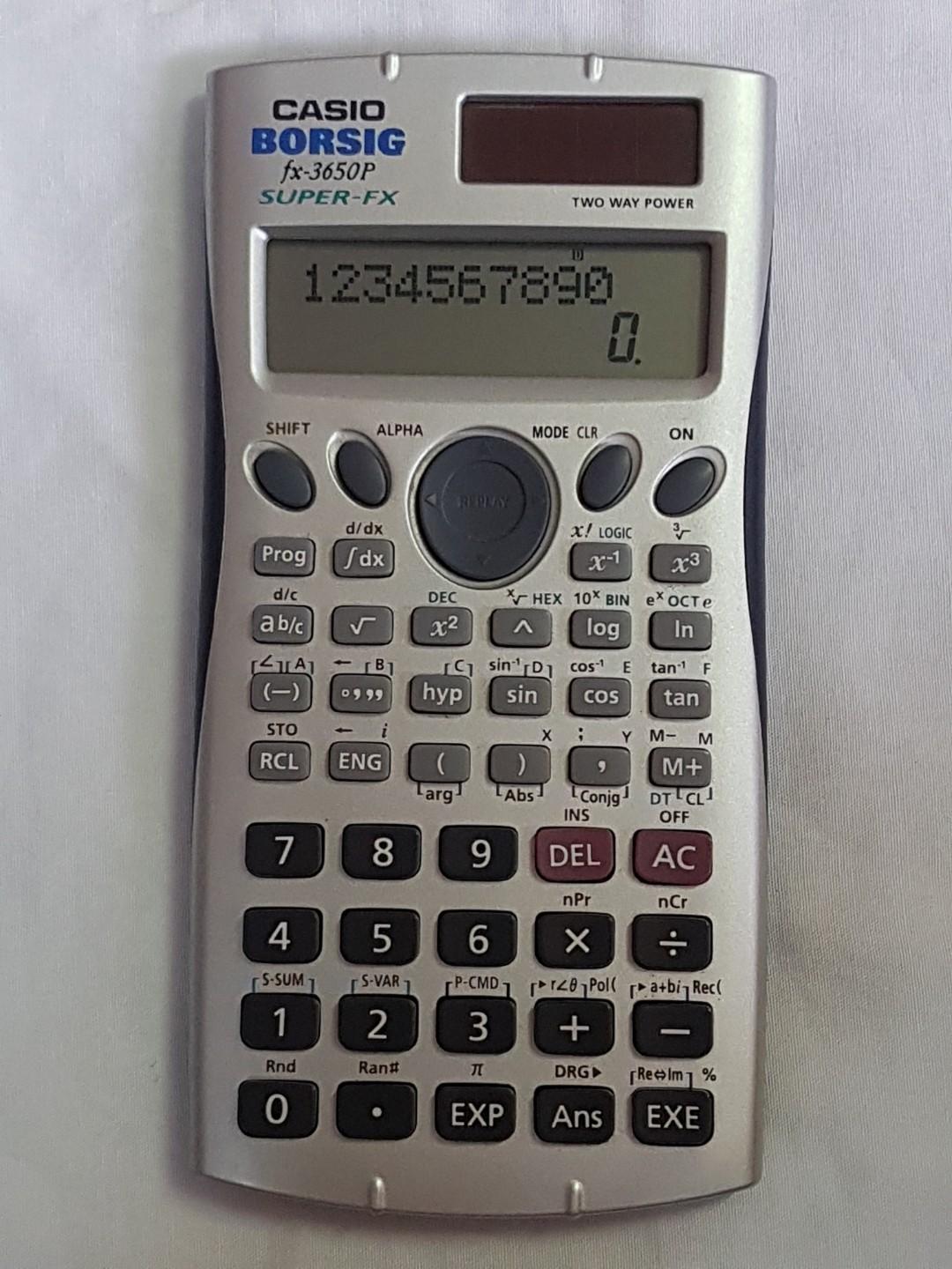 Casio BORSIG fx-3650P SUPER-FX Programmable Scientific Calculator ...